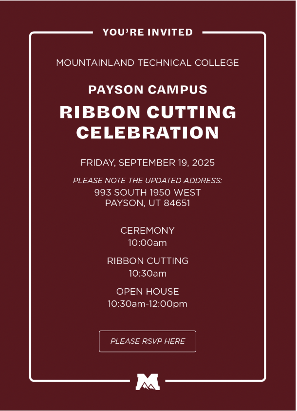 MTECH to Celebrate Grand Opening of New Payson Campus on September 19, 2025 | Mountainland CTE